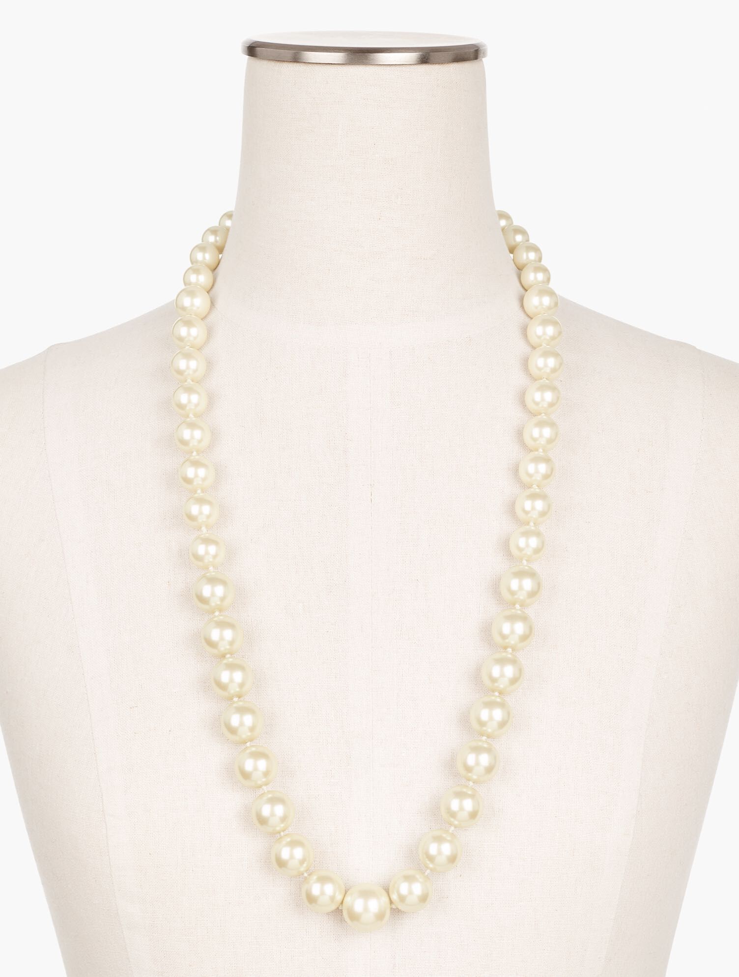 Classic Pearl Long Necklace | Talbots
