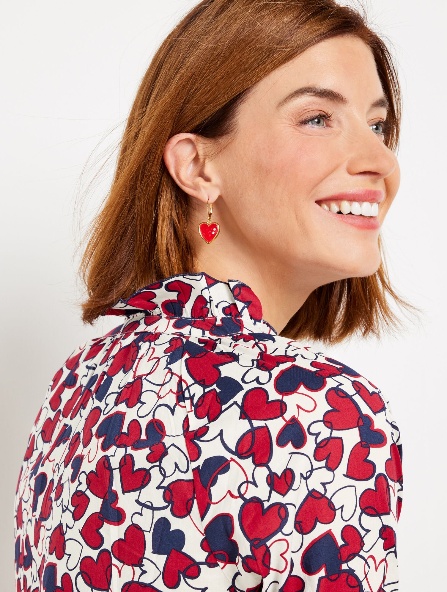 Button Front Top - Entwined Hearts | Talbots