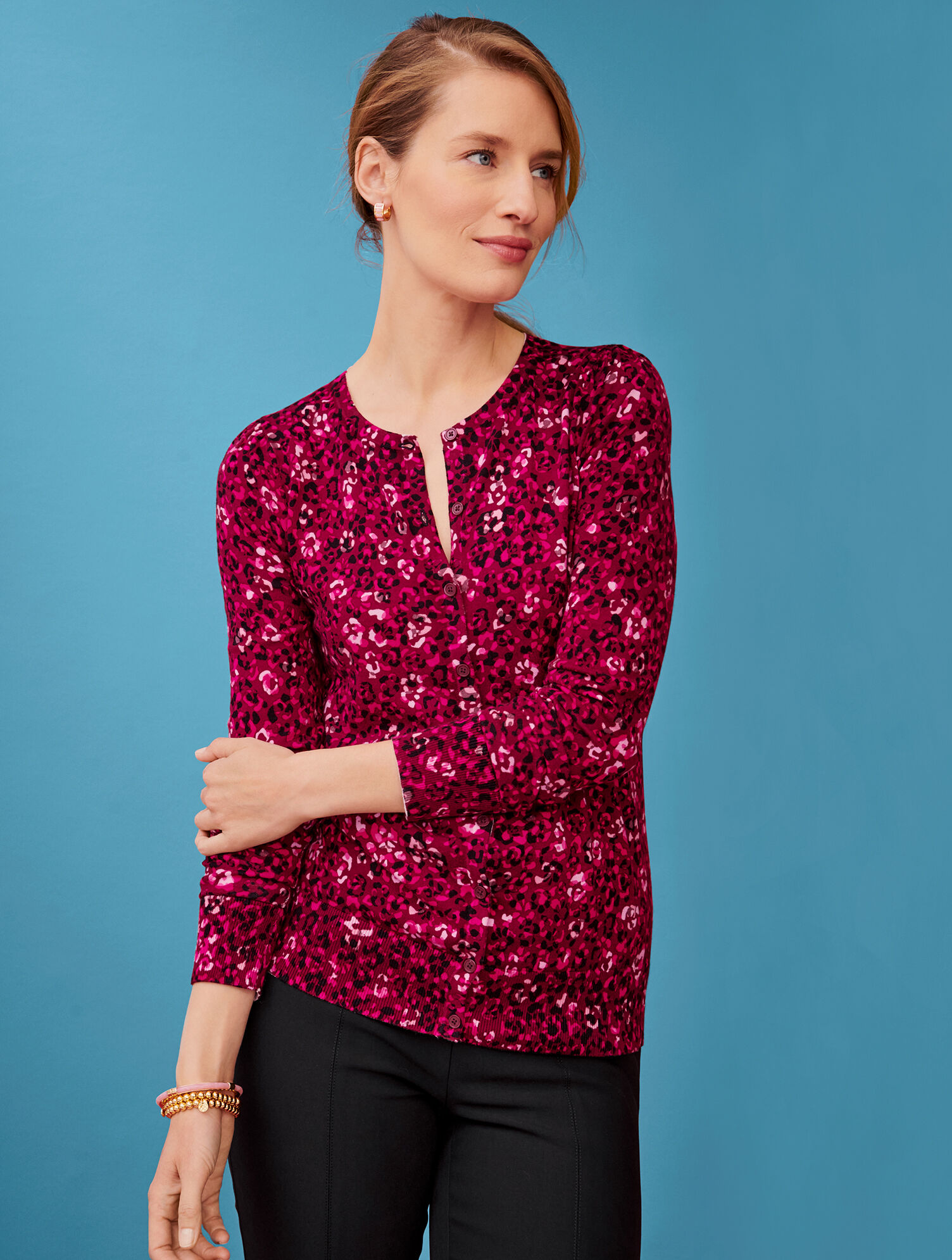 Charming Cardigan - Abstract Leopard | Talbots