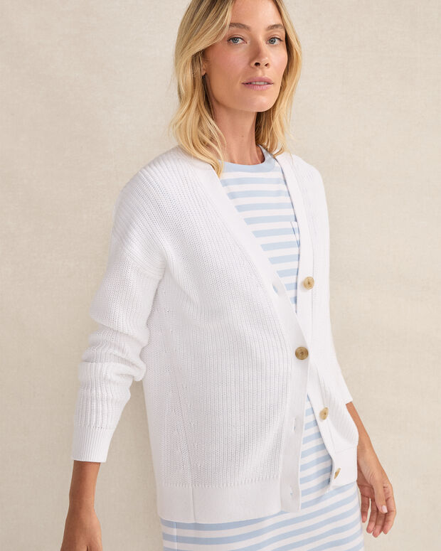 Organic Cotton Shaker Stitch Cardigan | Haven Well Within
