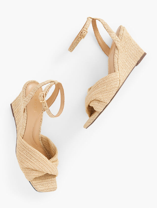 Anya Twist Raffia Wedges | Talbots