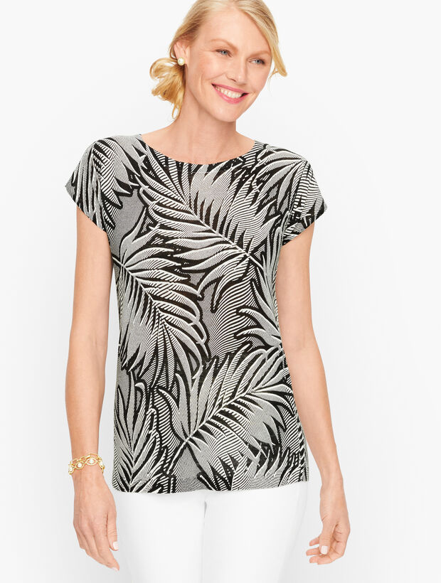 Bateau Neck Pullover - Palm Frond | Talbots