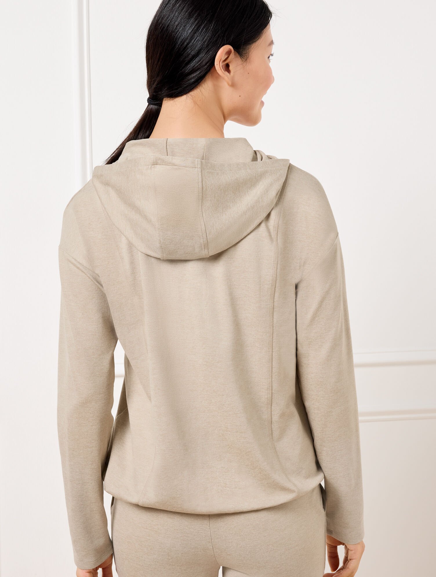 Buttery Soft Easy Knit Bungee Hem Hoodie | Talbots