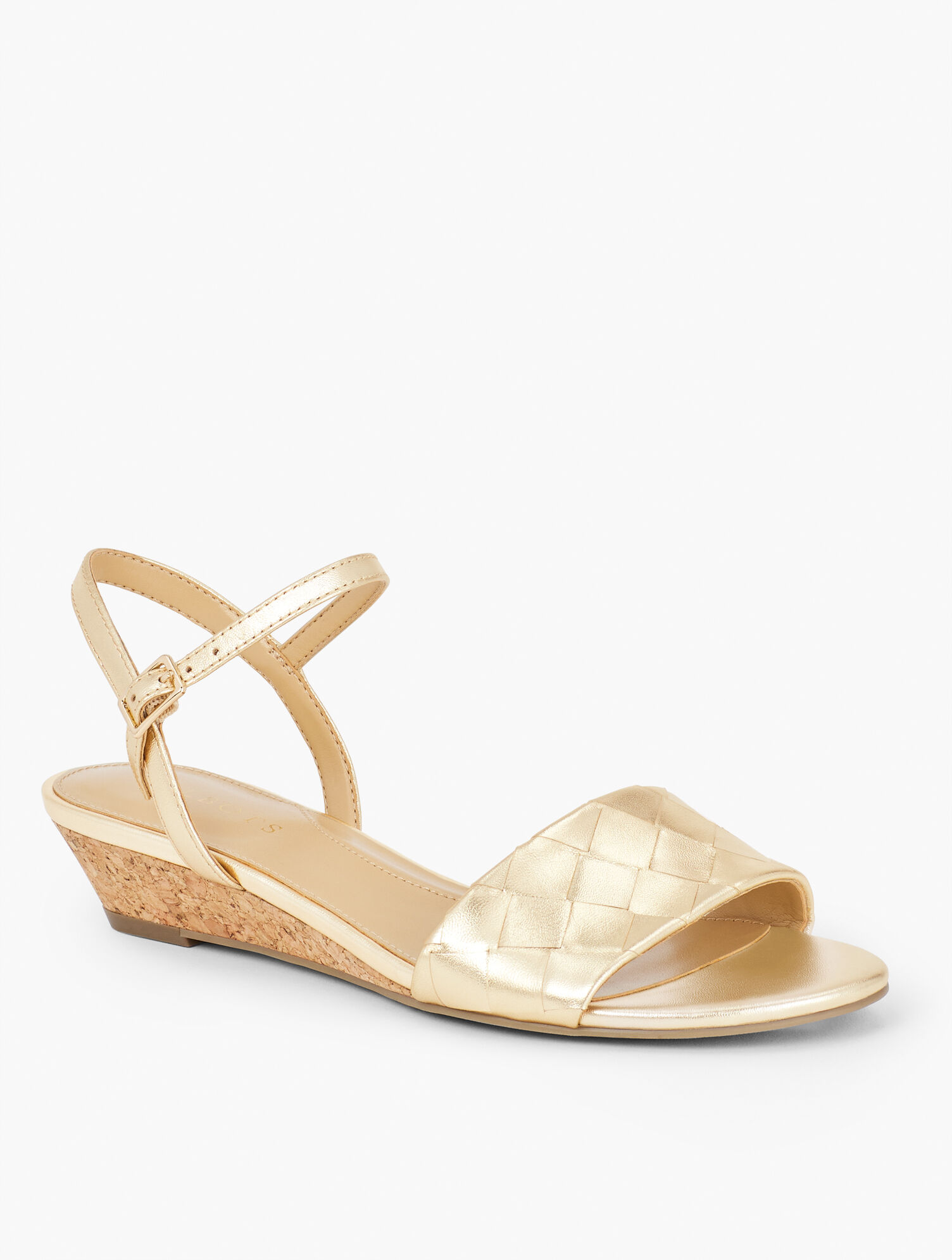 Capri Woven Metallic Leather Sandals | Talbots