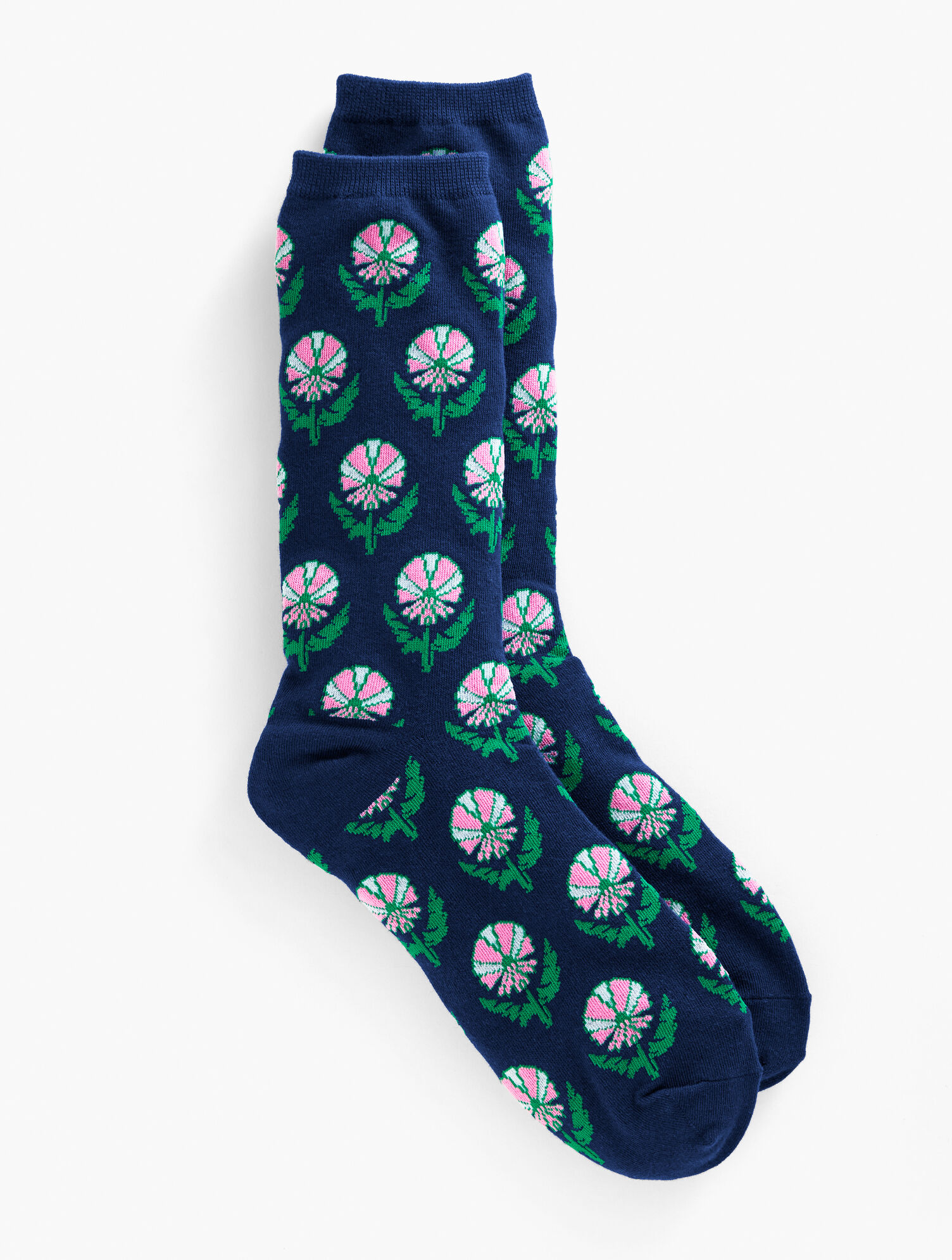 Woodblock Bud Trouser Socks | Talbots