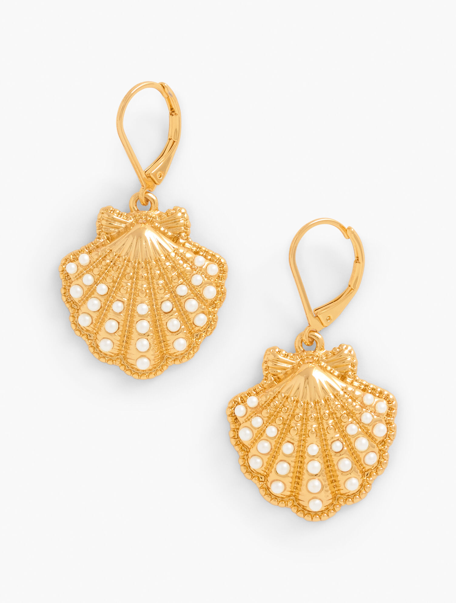 Embellished Shell Drop Earrings | Talbots
