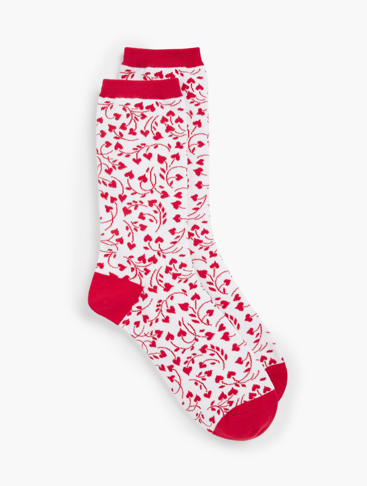 Swirling Hearts Trouser Socks | Talbots