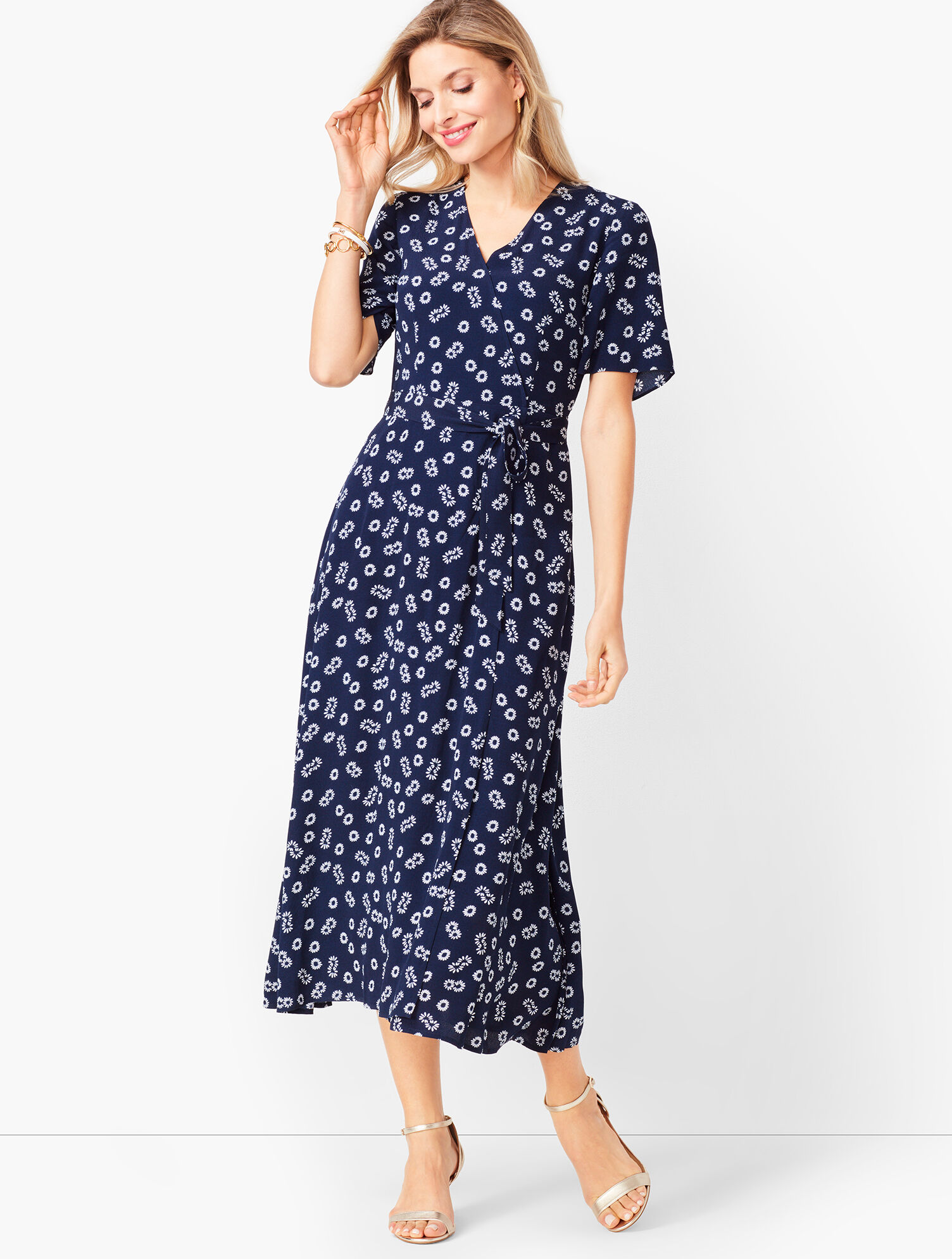 Daisy Wrap Midi Dress | Talbots
