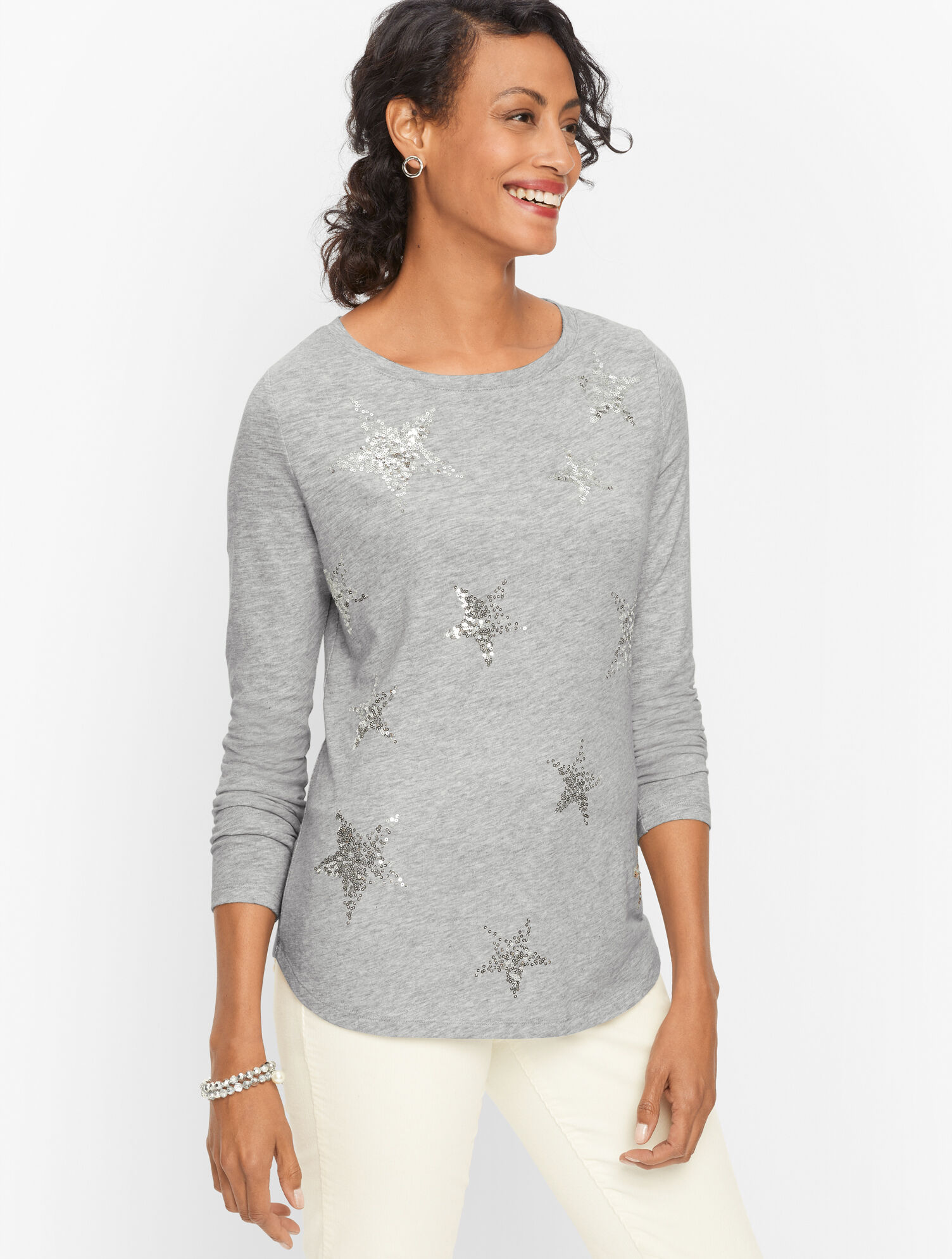 Sequined Stars Tee | Talbots
