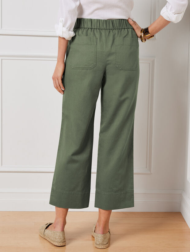 Talbots Pull-On Wide Crops - Solids | Hamilton Place