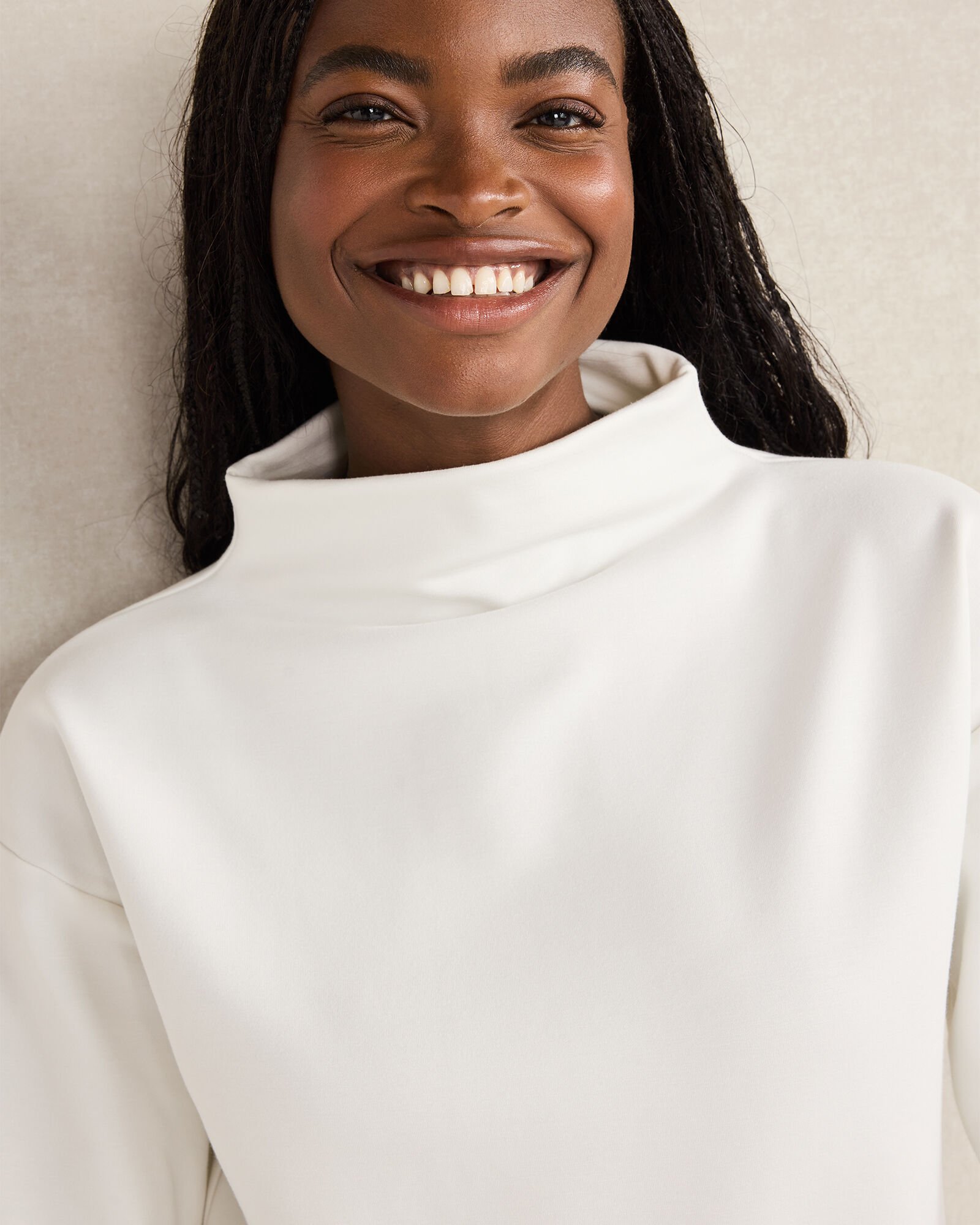 Soft-Brushed Fleece Funnel Neck Pullover | Haven Well Within