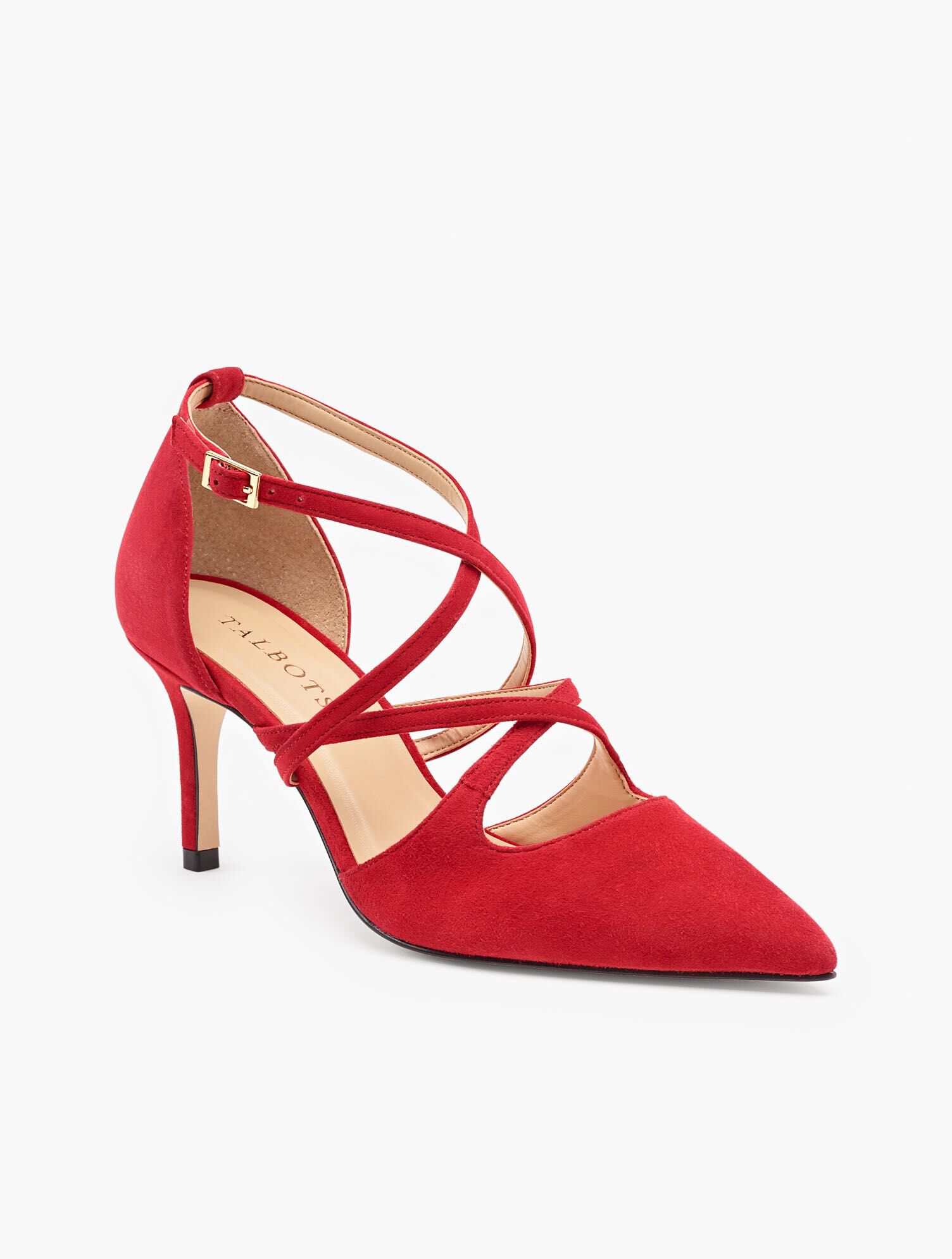 Erica Strappy Suede Pumps | Talbots