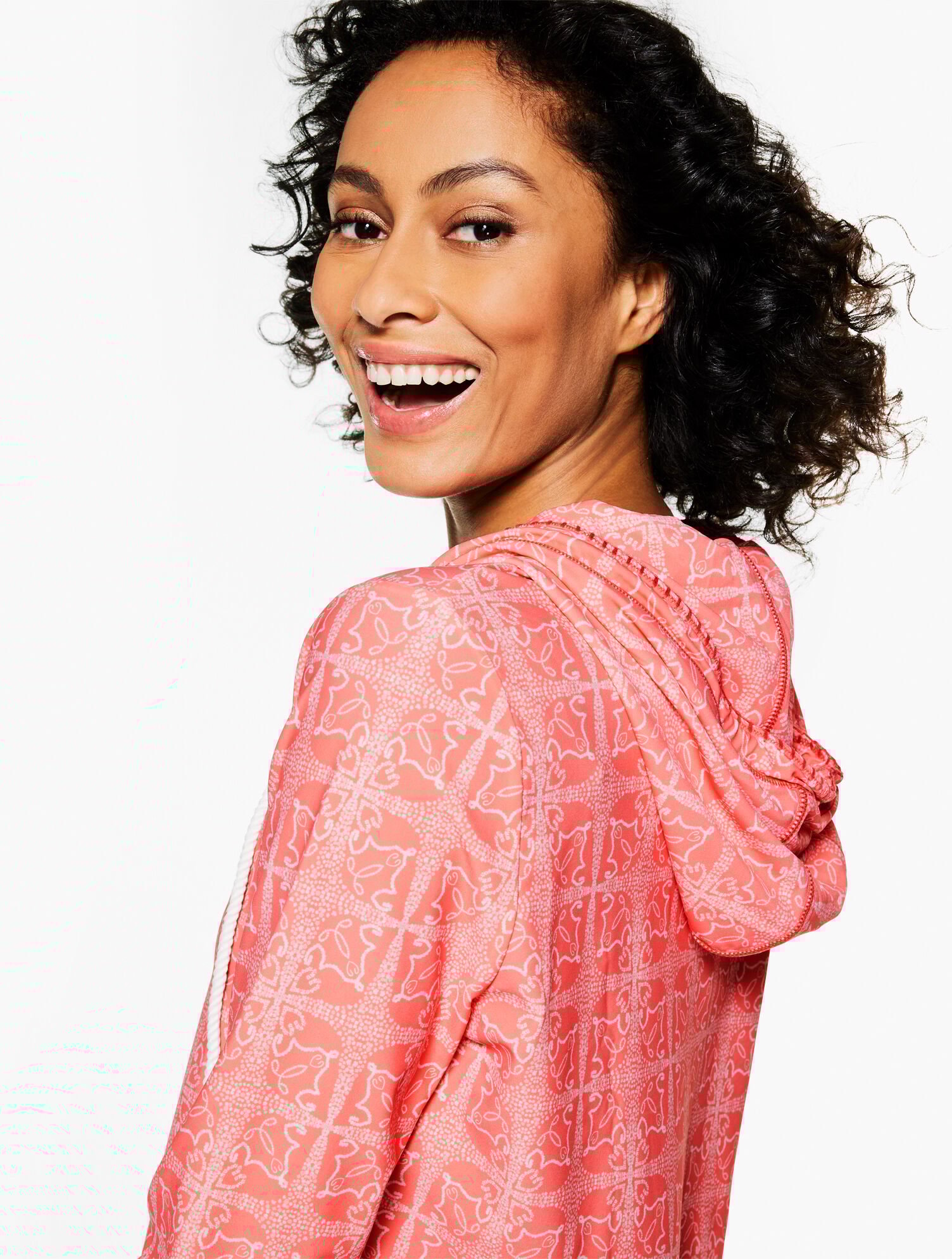 Cabana Life® Hooded Tunic Cover-Up - Majorca Tile | Talbots