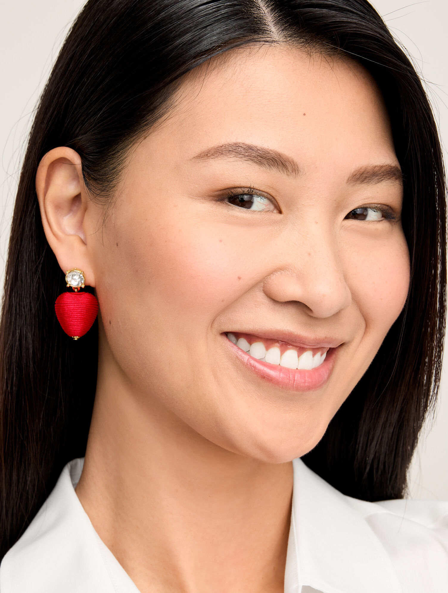 Thread Wrapped Heart Drop Earrings | Talbots