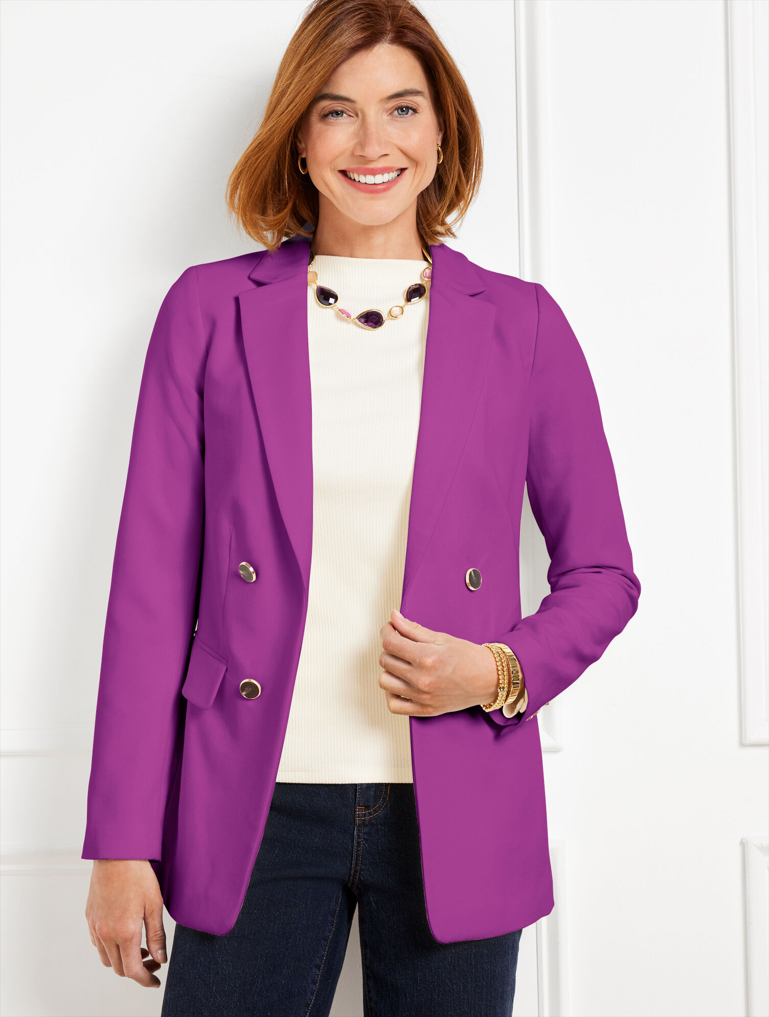 Tailored Stretch No Close Blazer | Talbots
