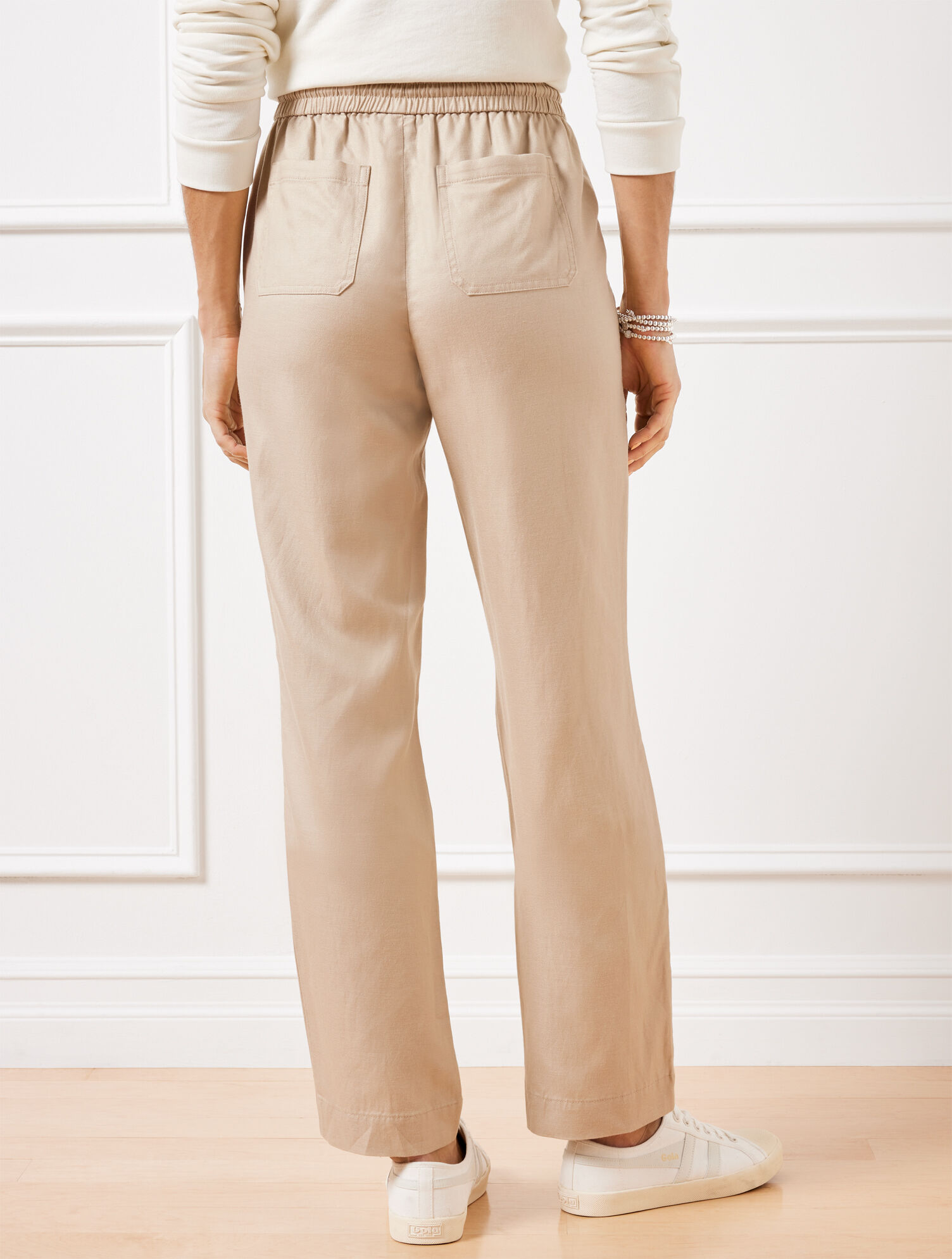 Straight Leg Drawstring Pants | Talbots