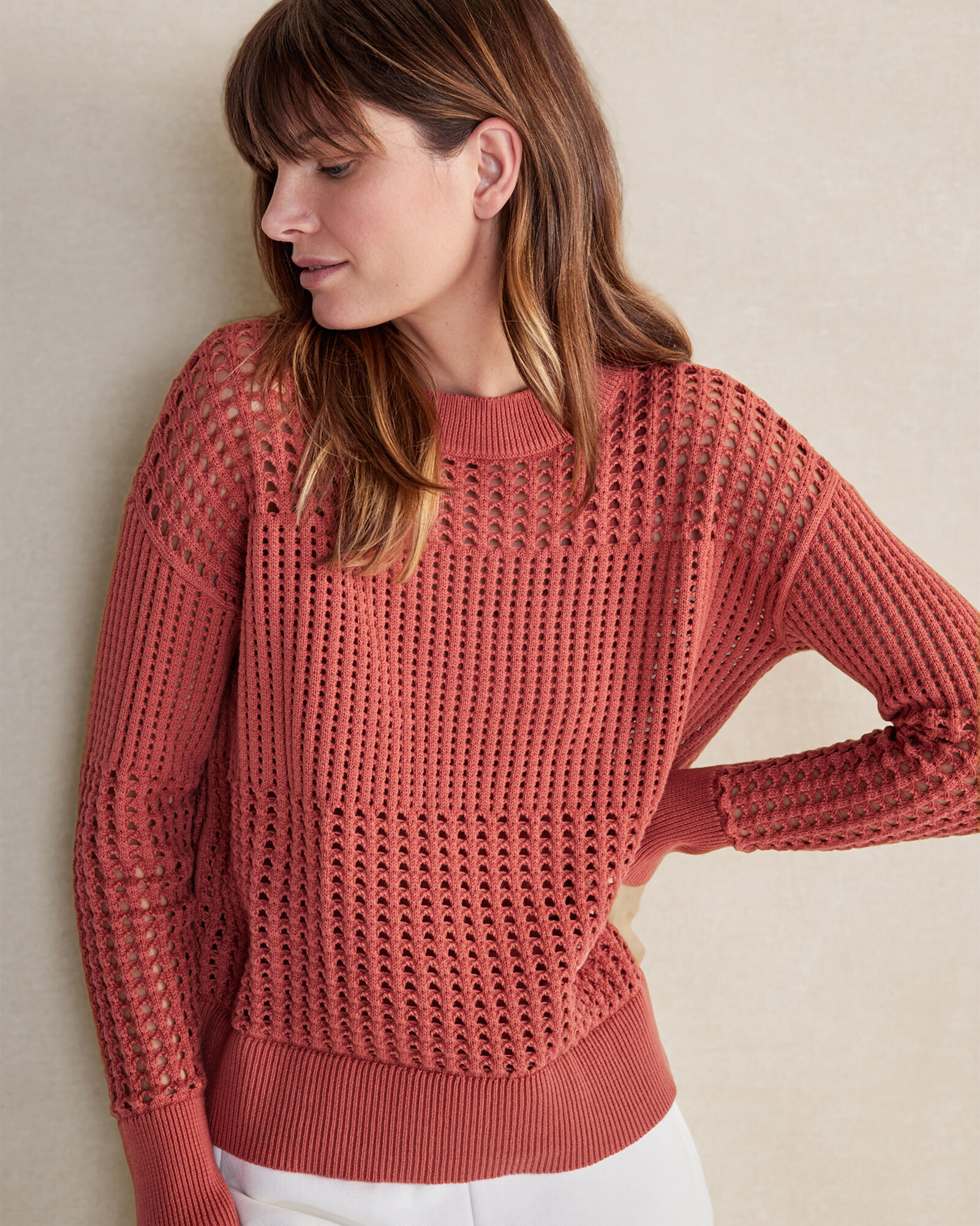 Organic Cotton Texture Block Sweater | Haven Well Within