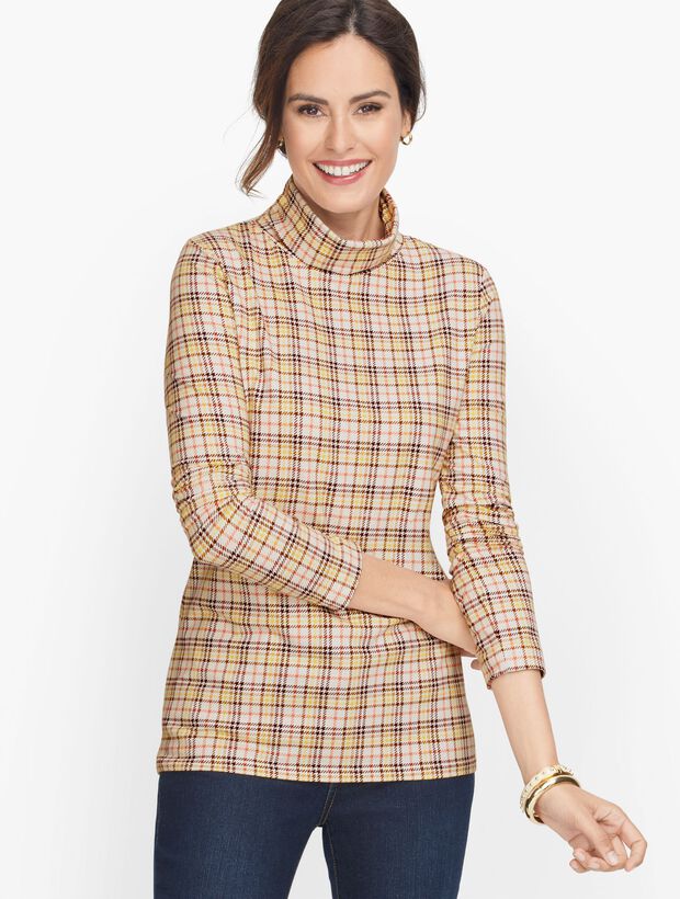 Cotton Turtleneck - Houndstooth | Talbots