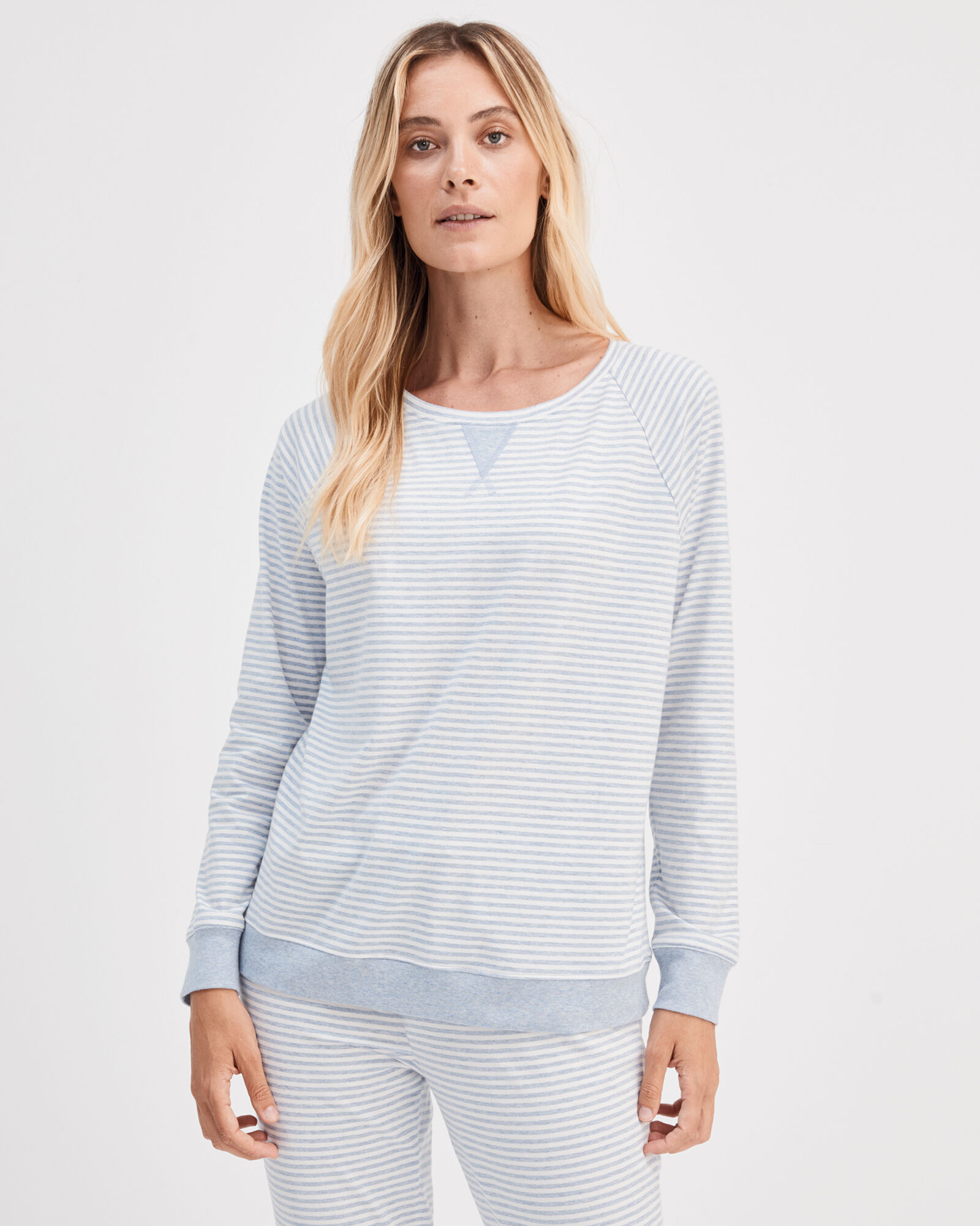 Organic Cotton Jersey Striped Sleep Top | Haven Well Within