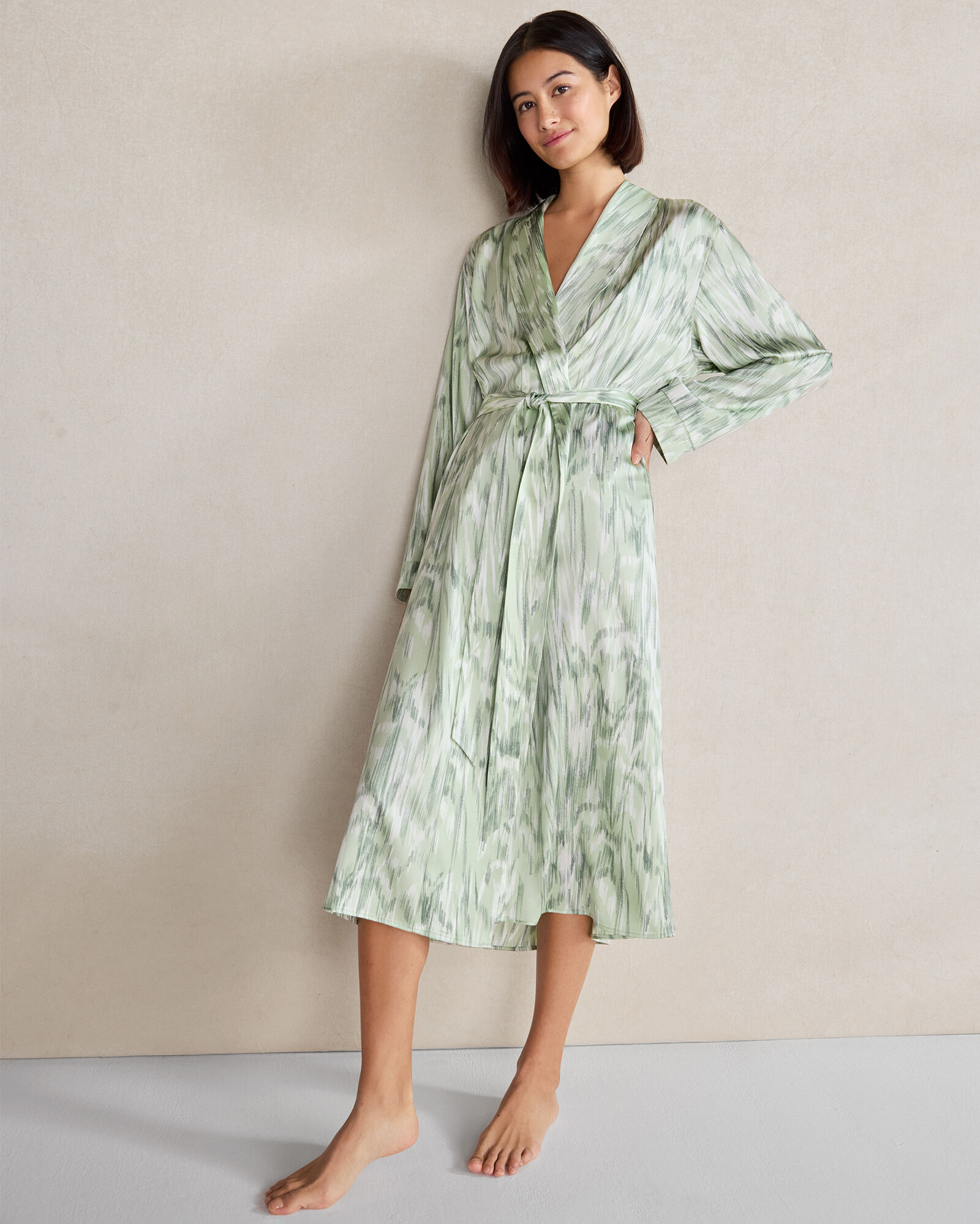 Washable Silk Tulum Print Robe | Haven Well Within