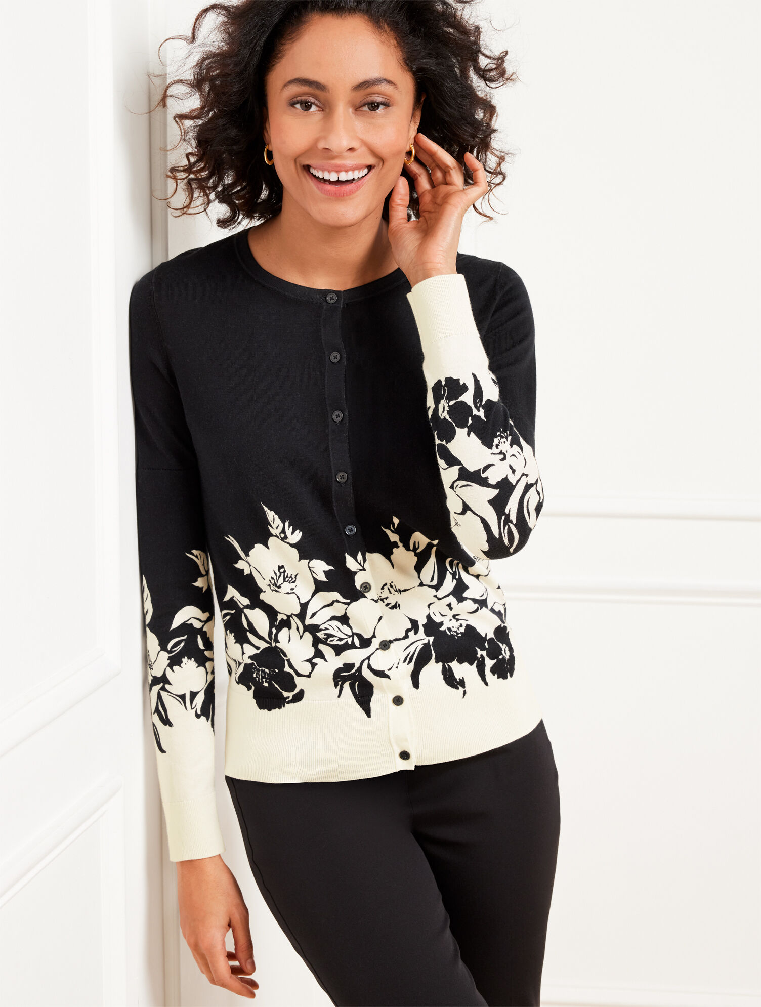Charming Cardigan - Placed Floral | Talbots