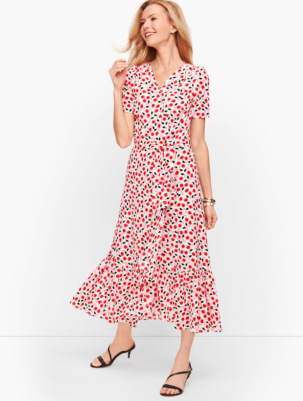 Cascade Wrap Dress - Floral | Talbots