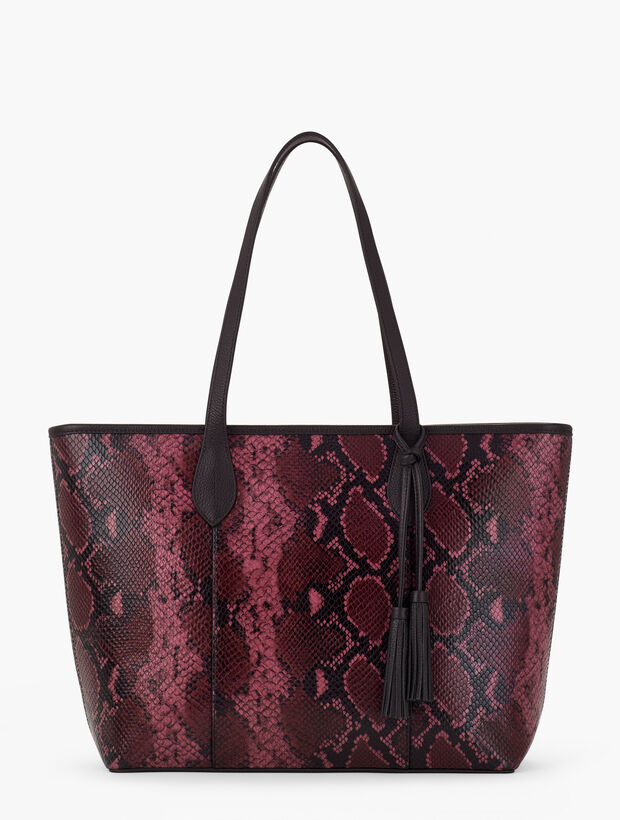 Embossed Exotic Tote | Talbots