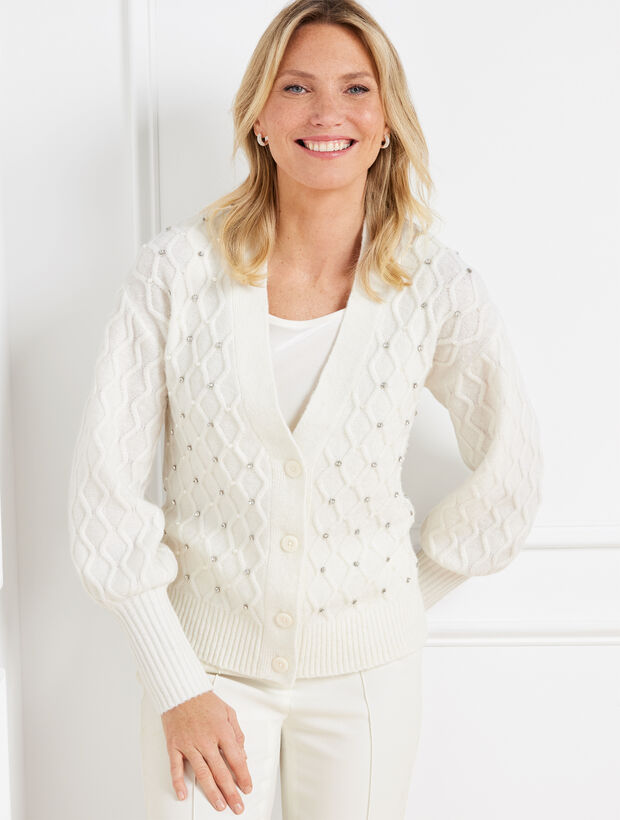 Embellished V-Neck Cardigan | Talbots