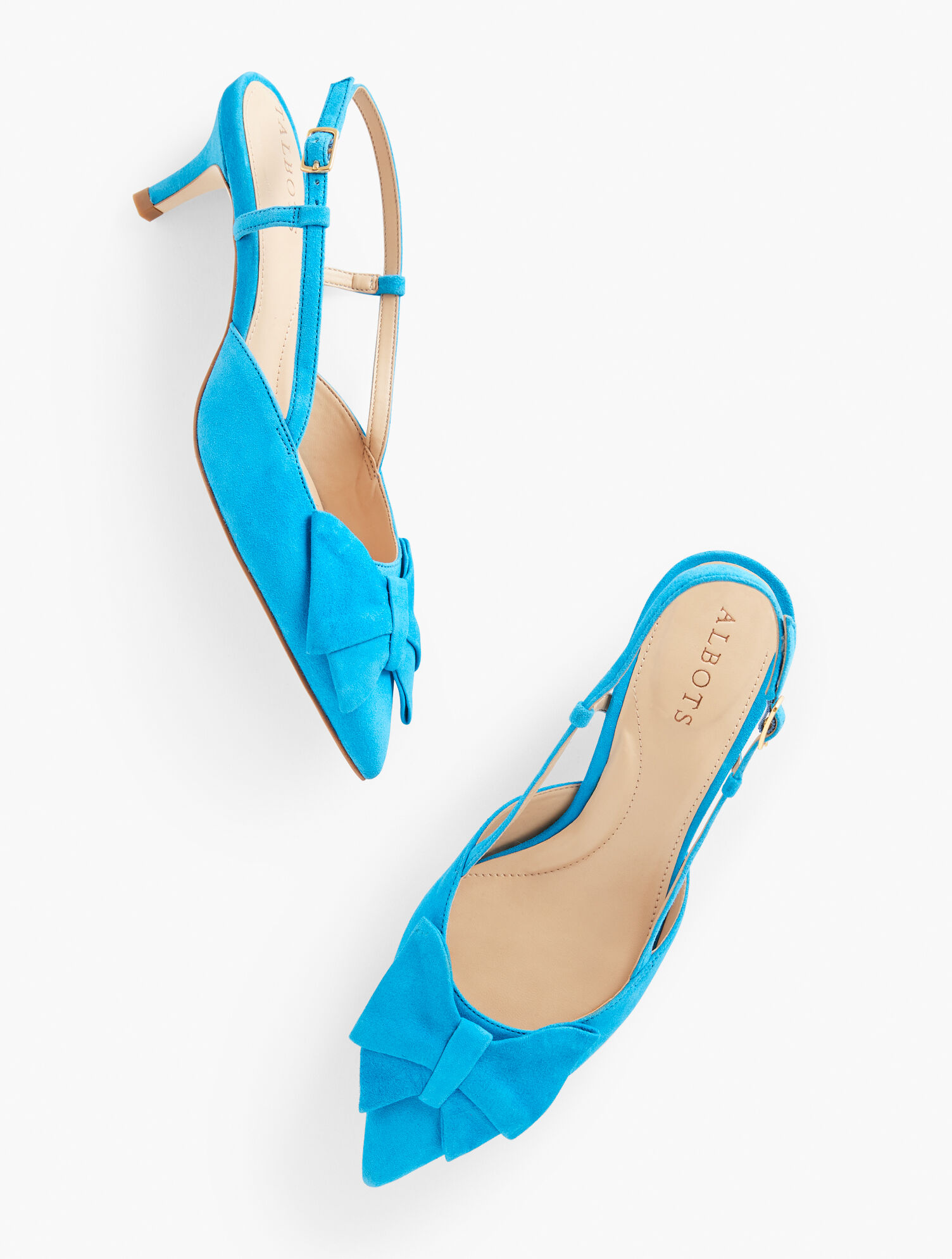 Erica Slingback Kitten Heel Pumps - Suede | Talbots