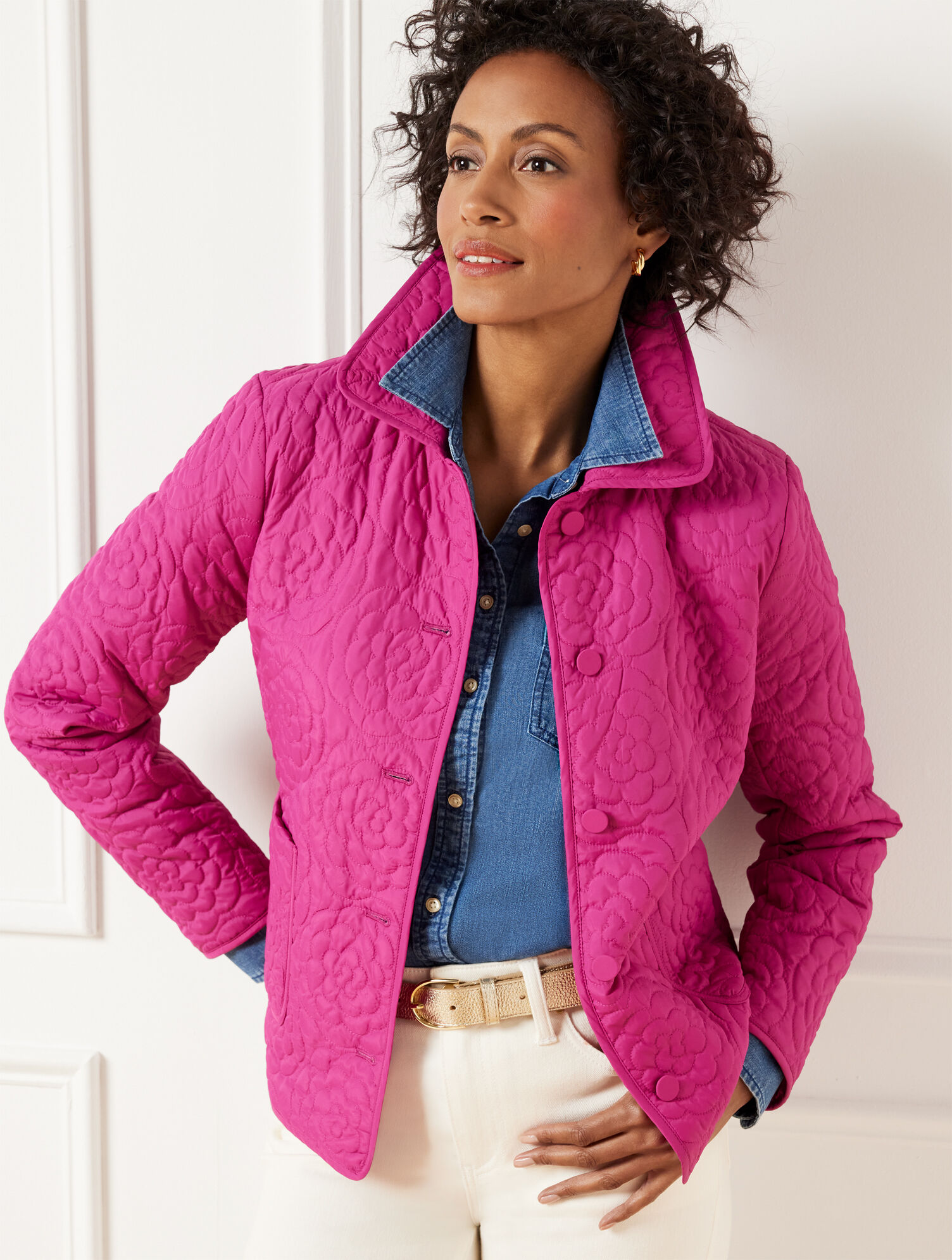 Rose Quilted Puffer Jacket | Talbots