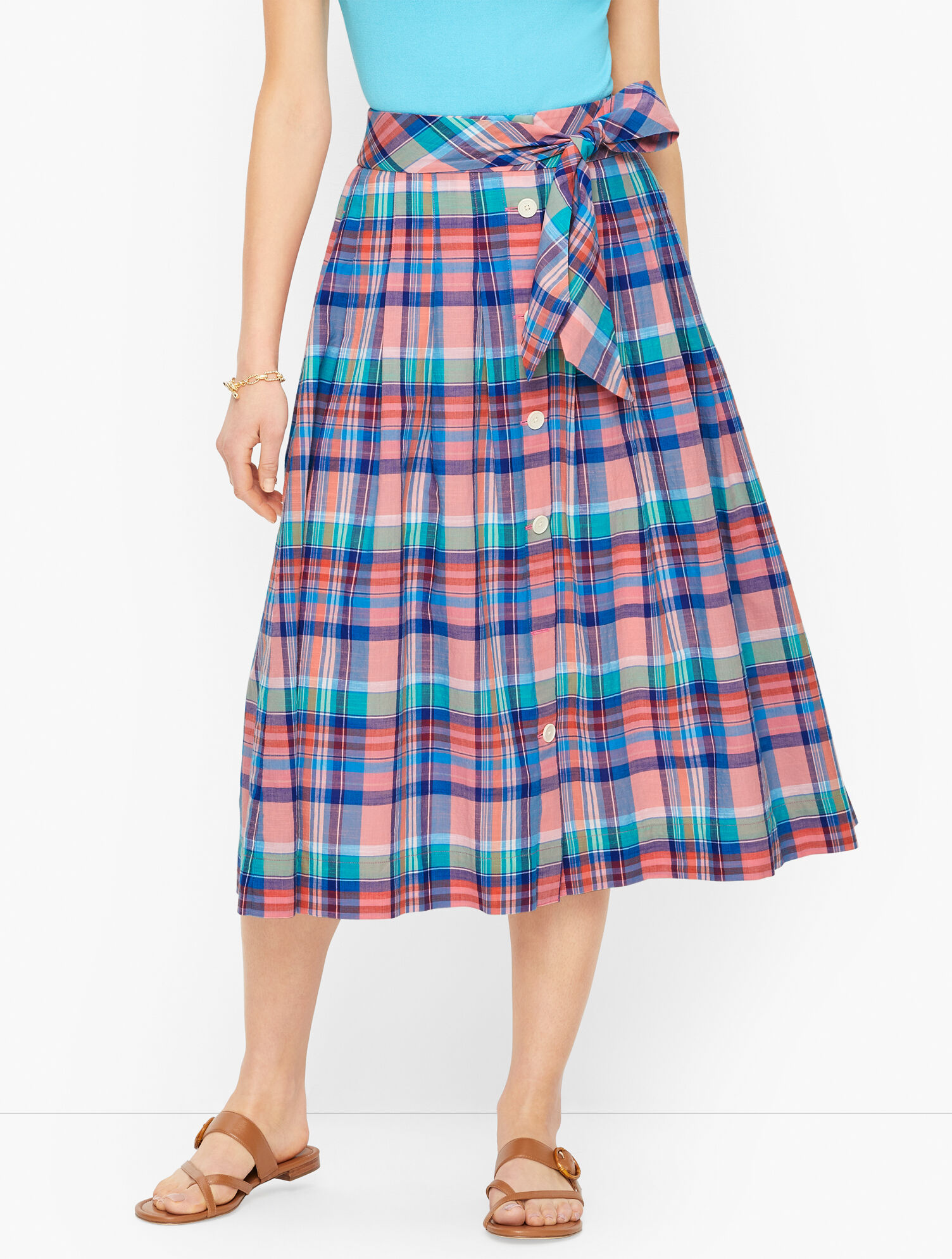 Button Front Skirt - Magical Madras | Talbots