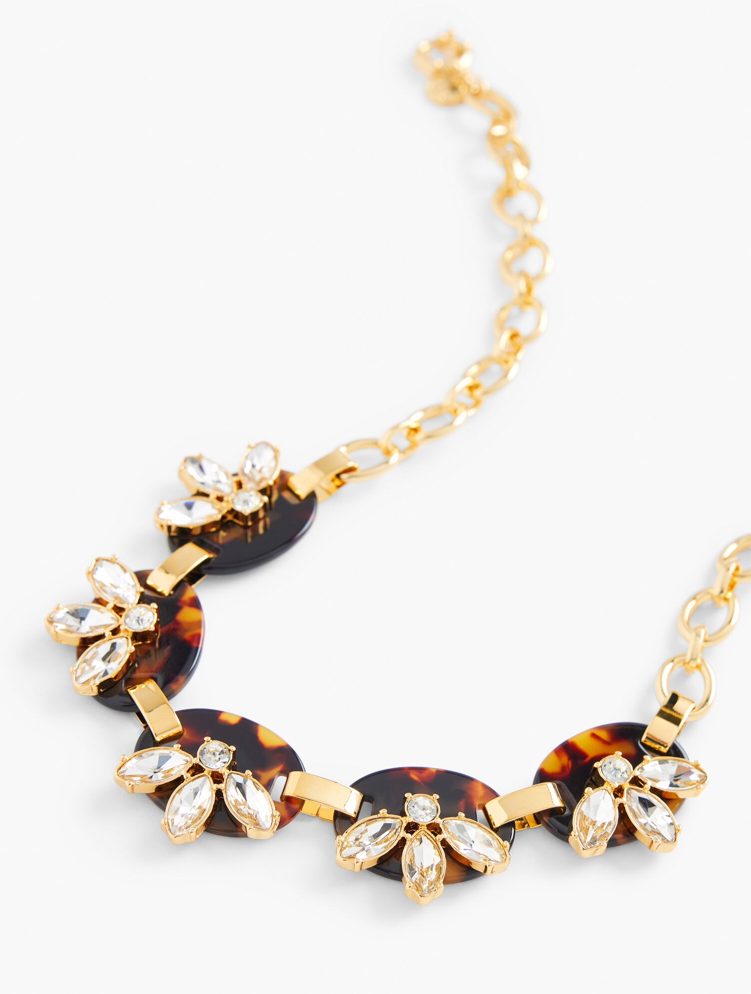 Crystal Tortoiseshell Link Necklace | Talbots