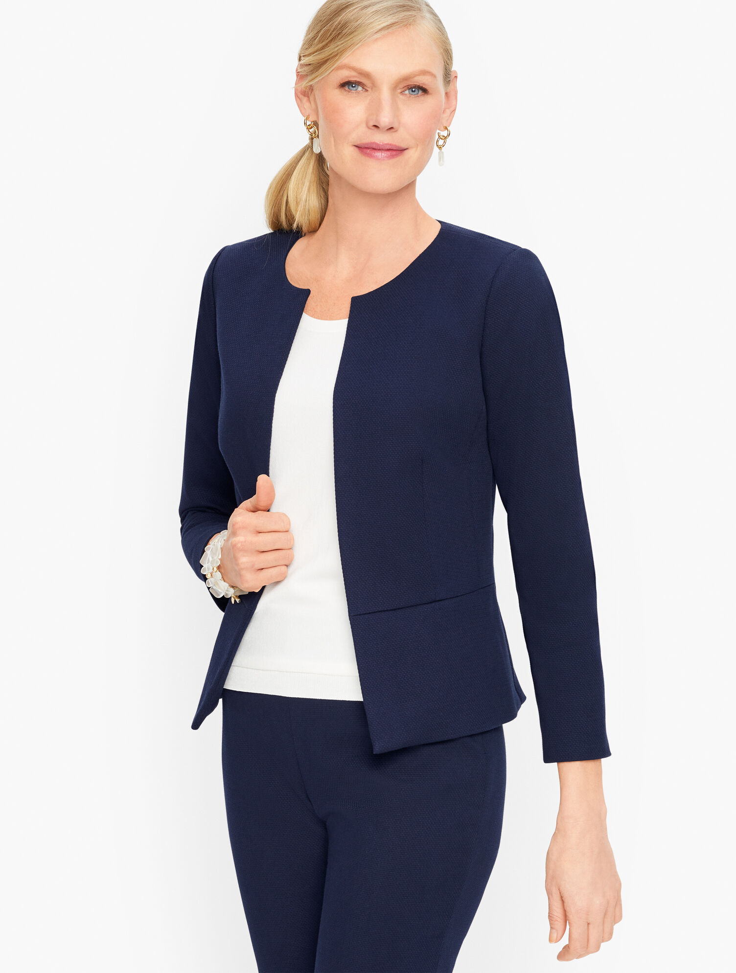 Polished Dobby Tailored Jacket | Talbots