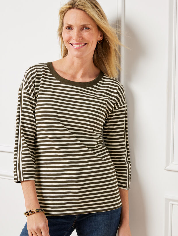 Bellport Stripe Tee | Talbots