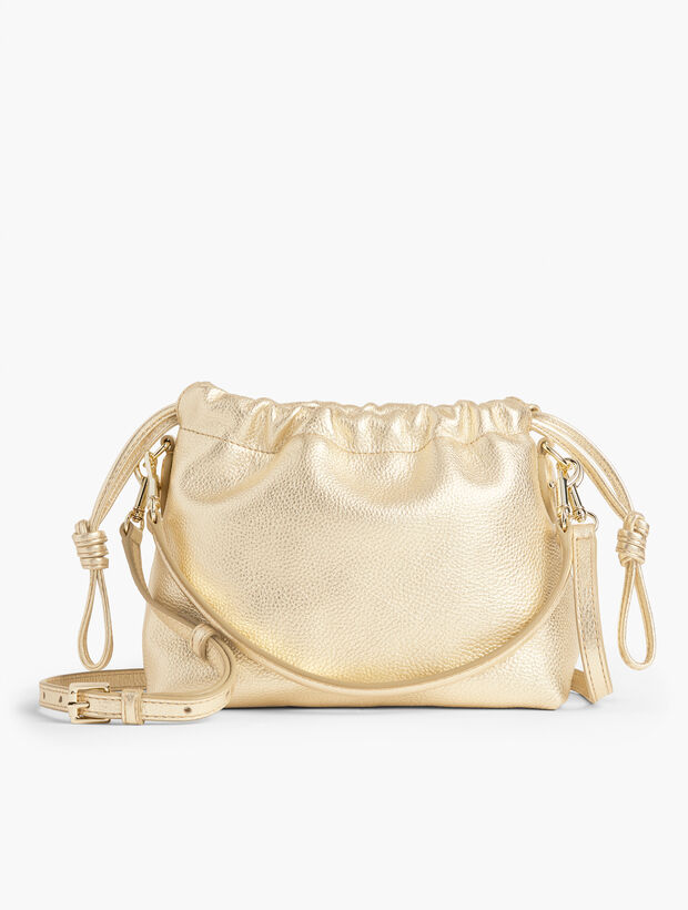 drawstring purse leather