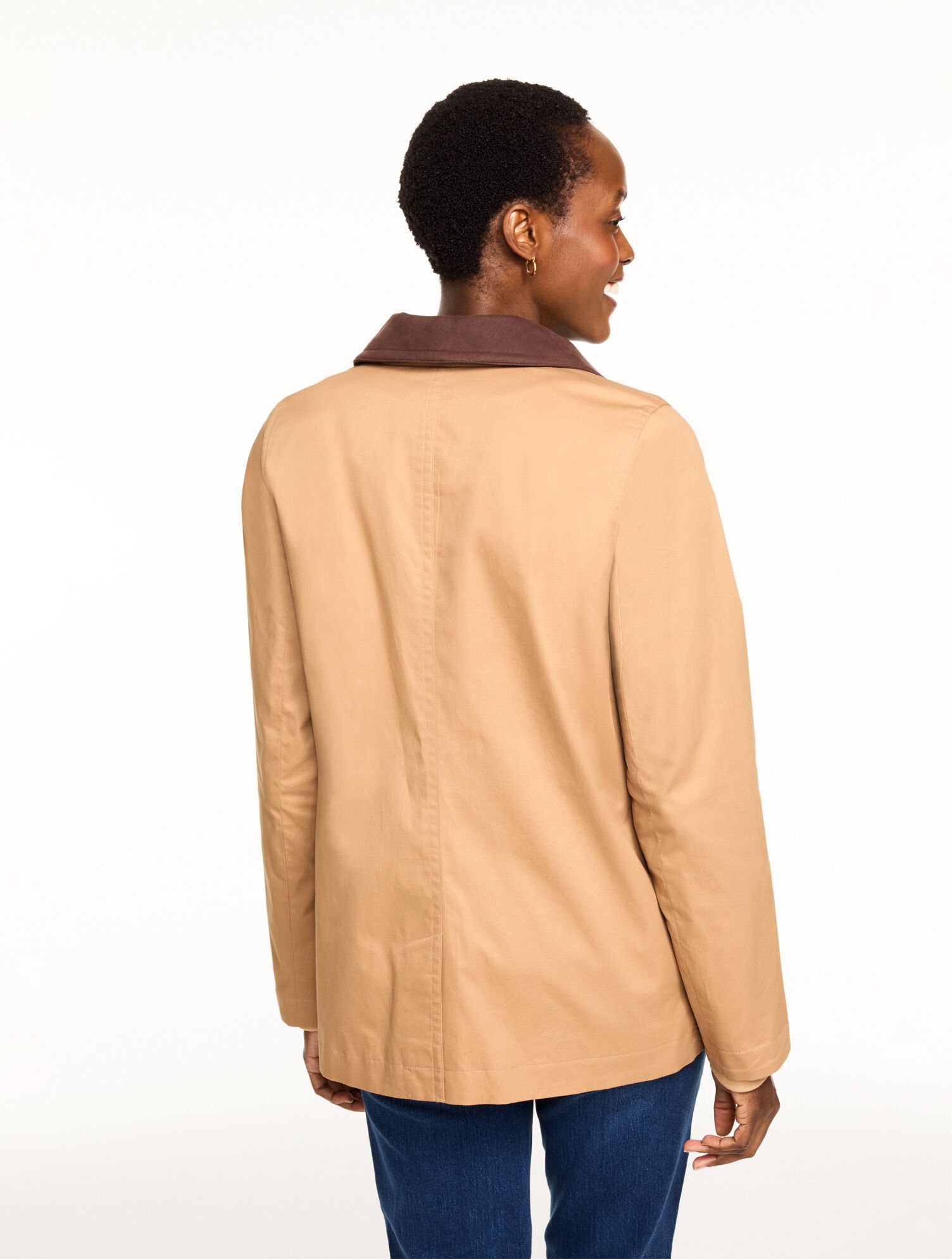 Coated Cotton Barn Jacket | Talbots