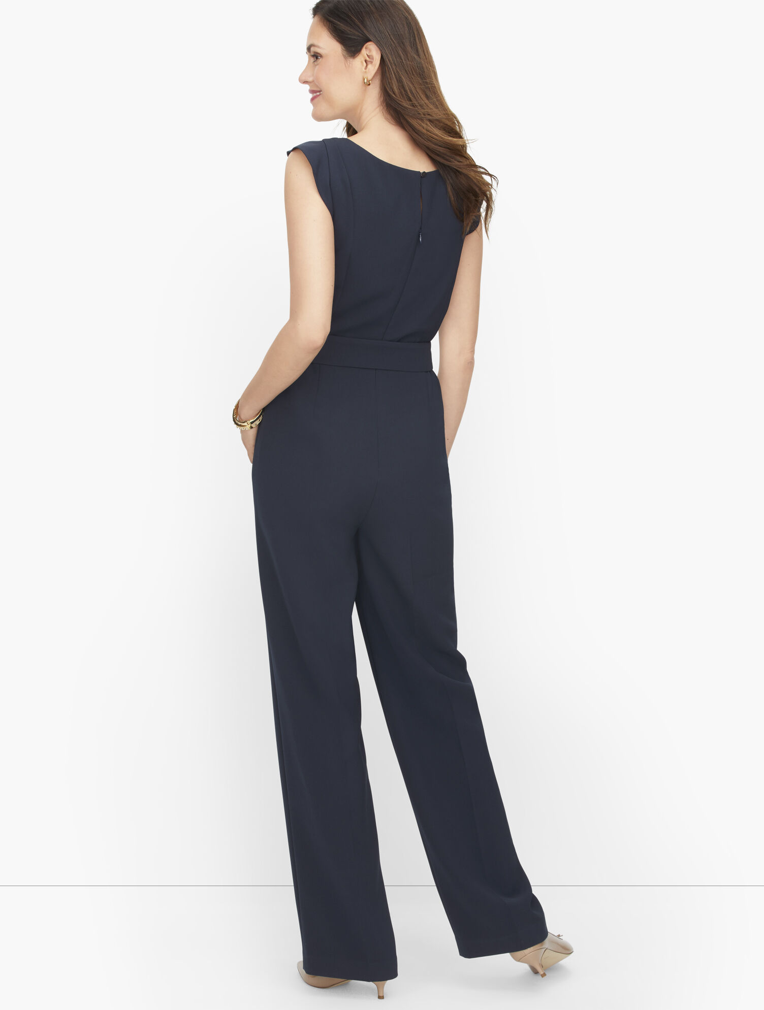Stretch Crepe Jumpsuit | Talbots