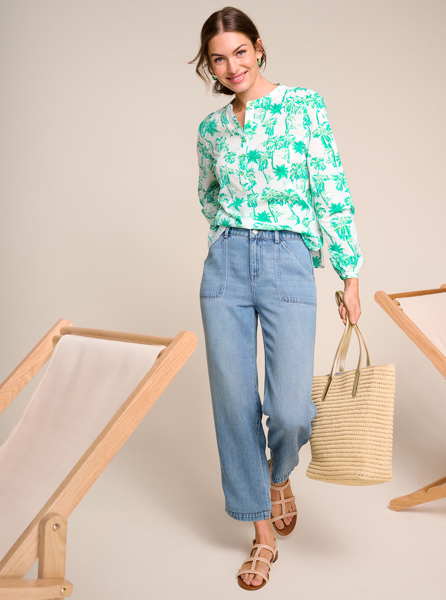 Summerweight Straight Ankle Jeans - Brickell Wash | Talbots