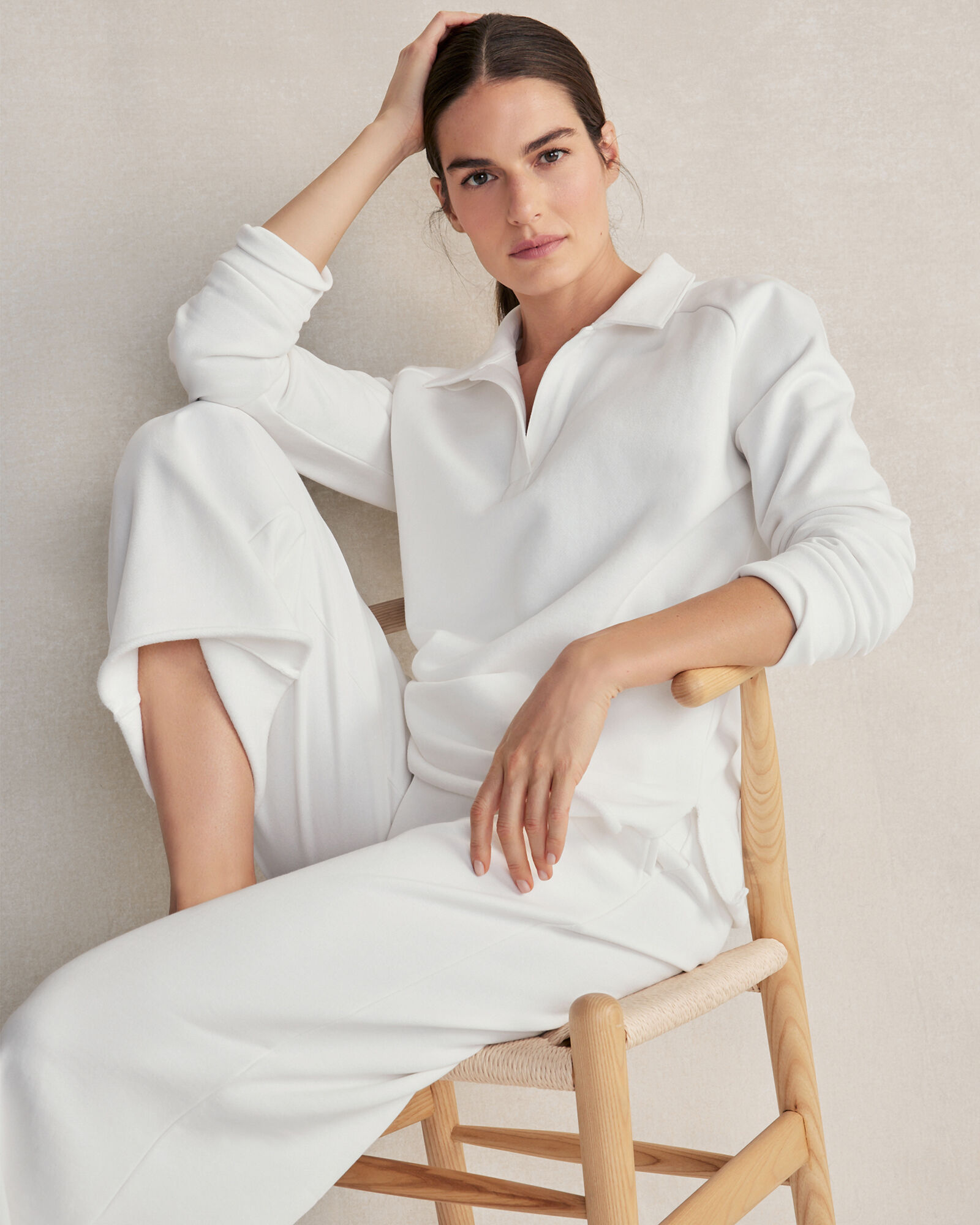 Organic Cotton Lofty Terry V-Neck | Haven Well Within