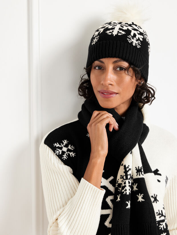 Bicolor Snowflake Beanie | Talbots