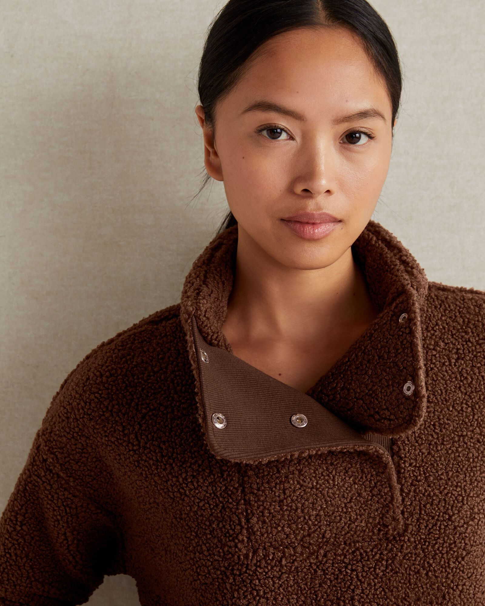 Sherpa Snap Collar Pullover | Haven Well Within