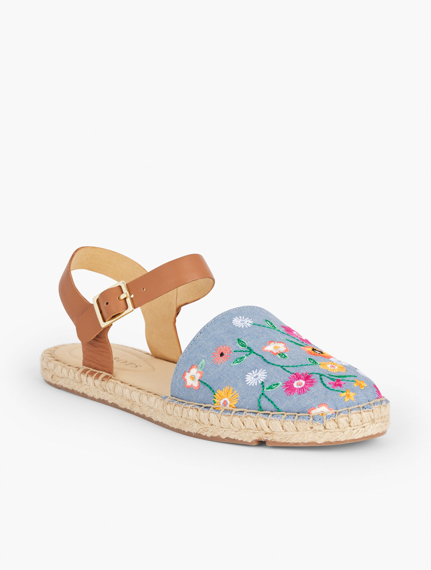 Izzy Embroidered Chambray Espadrilles | Talbots