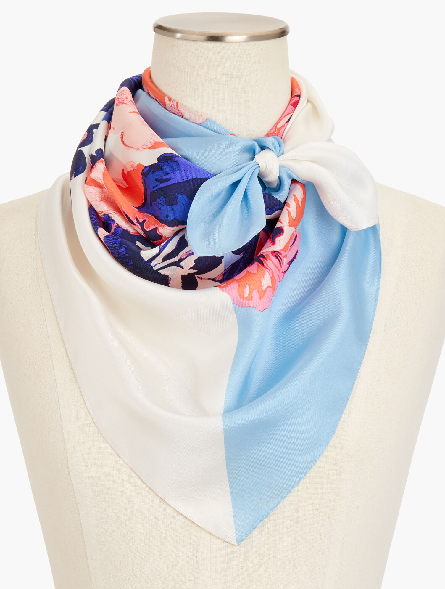 Painted Floral Silk Scarf | Talbots