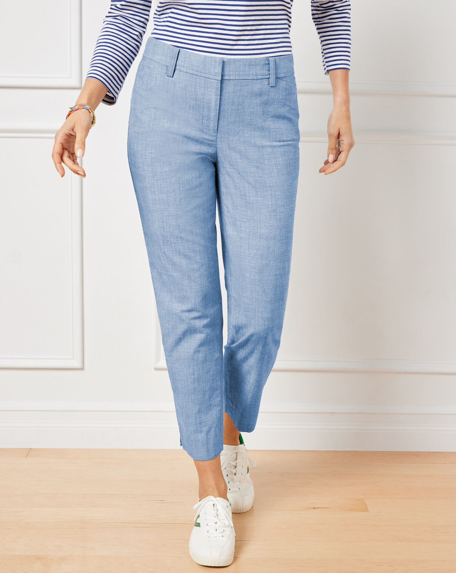 Perfect Crops - Newport Chambray - Curvy Fit | Talbots