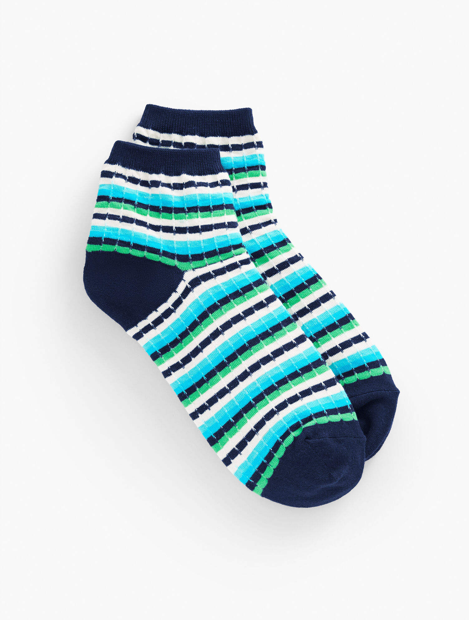 Scallop Stripe Crew Socks | Talbots