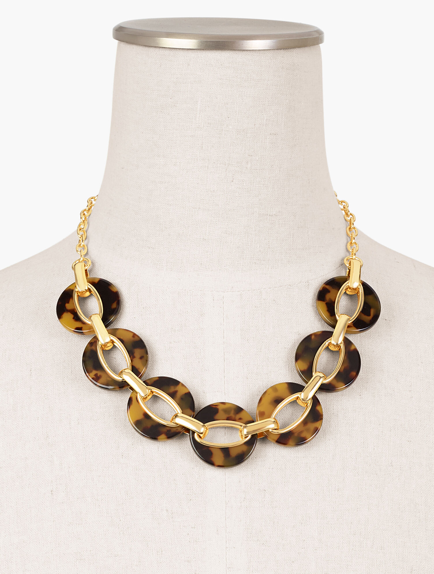 Tortoise Link Statement Necklace | Talbots