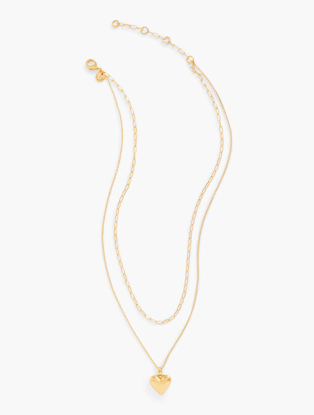 Classic Heart Layered Necklace | Talbots