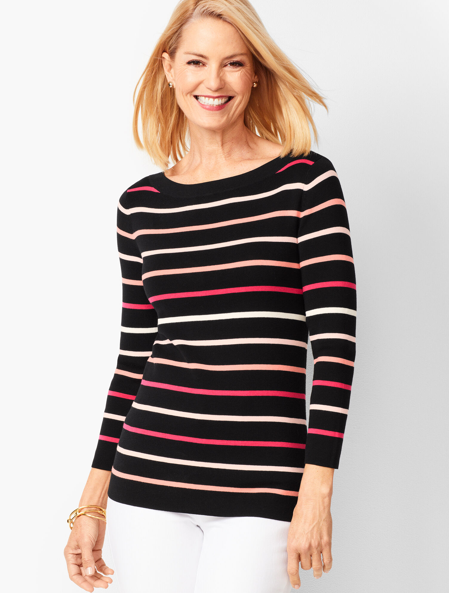 Classic Bateau-Neck Sweater - Stripe | Talbots