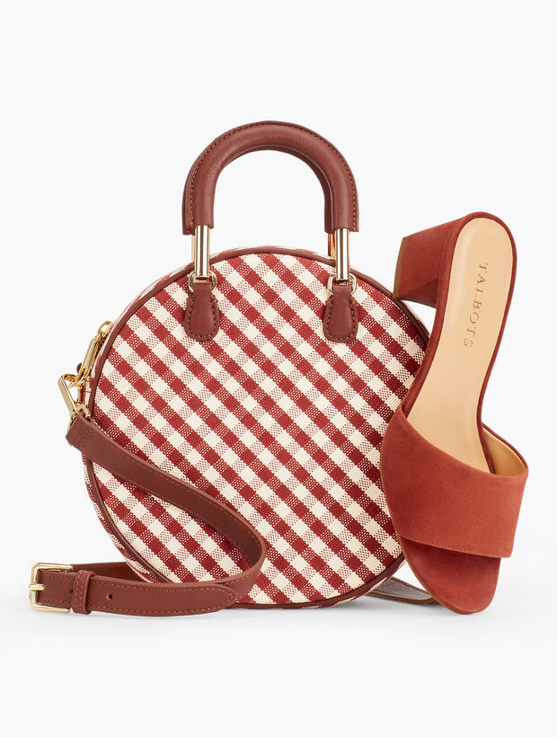 Georgia Suede Block Heel Slides | Talbots