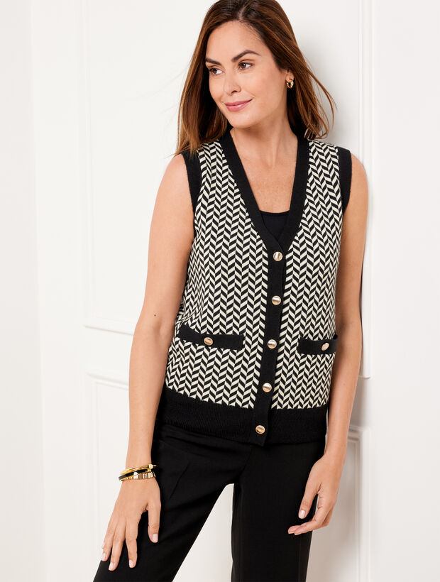 Sweater Vest - Herringbone | Talbots